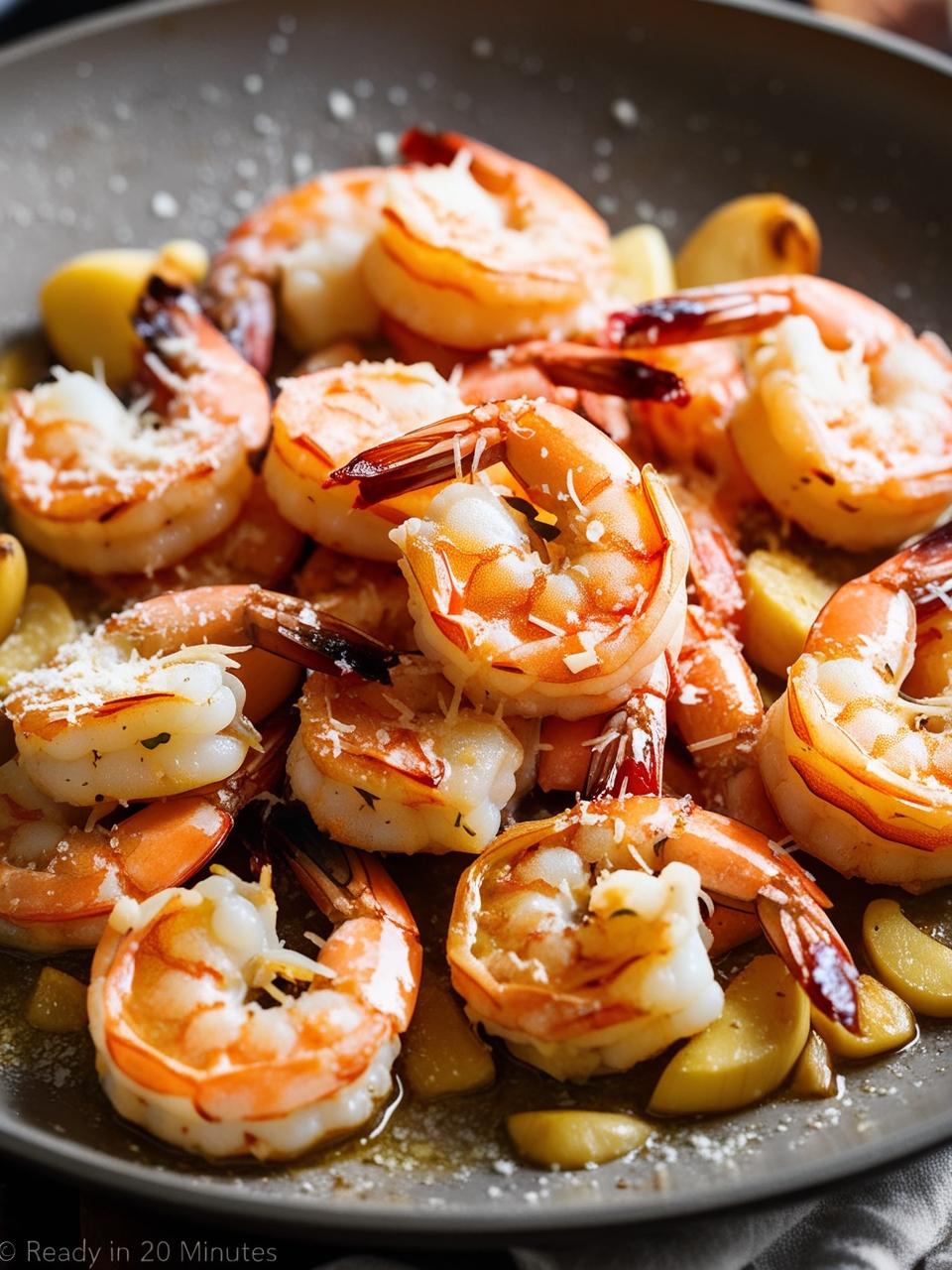 Easy Garlic Shrimp With Parmesan Recipe