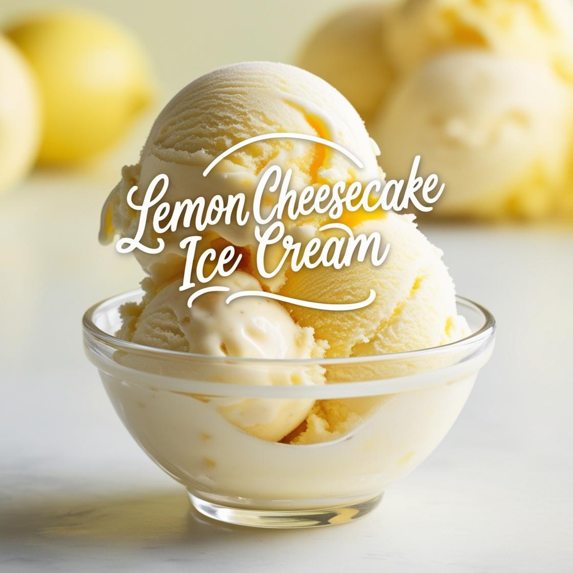 Creamy Lemon Cheesecake Ice Cream Recipe at Home