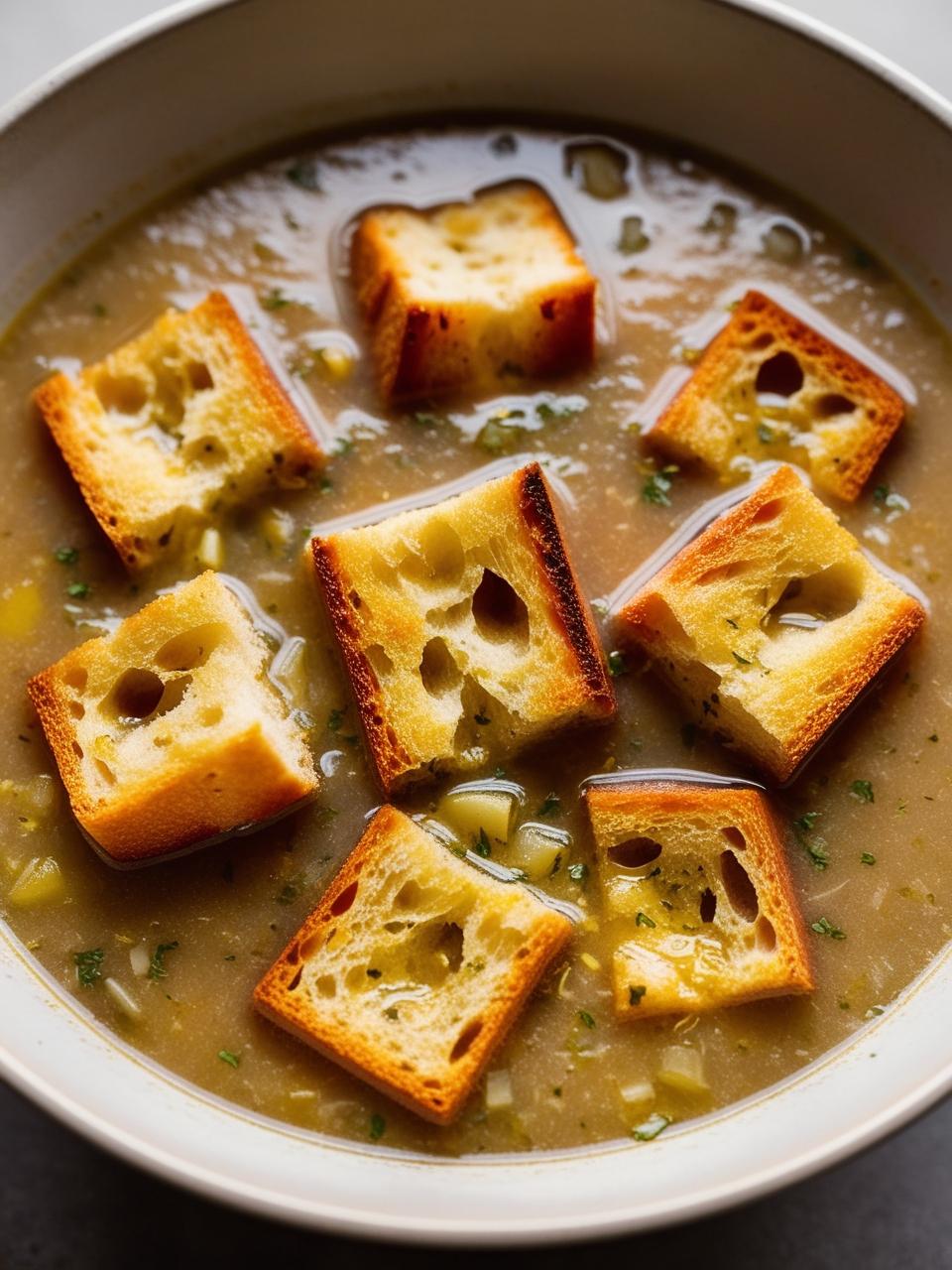 Garlic Bread Soup Recipe - Easy to Make at Home