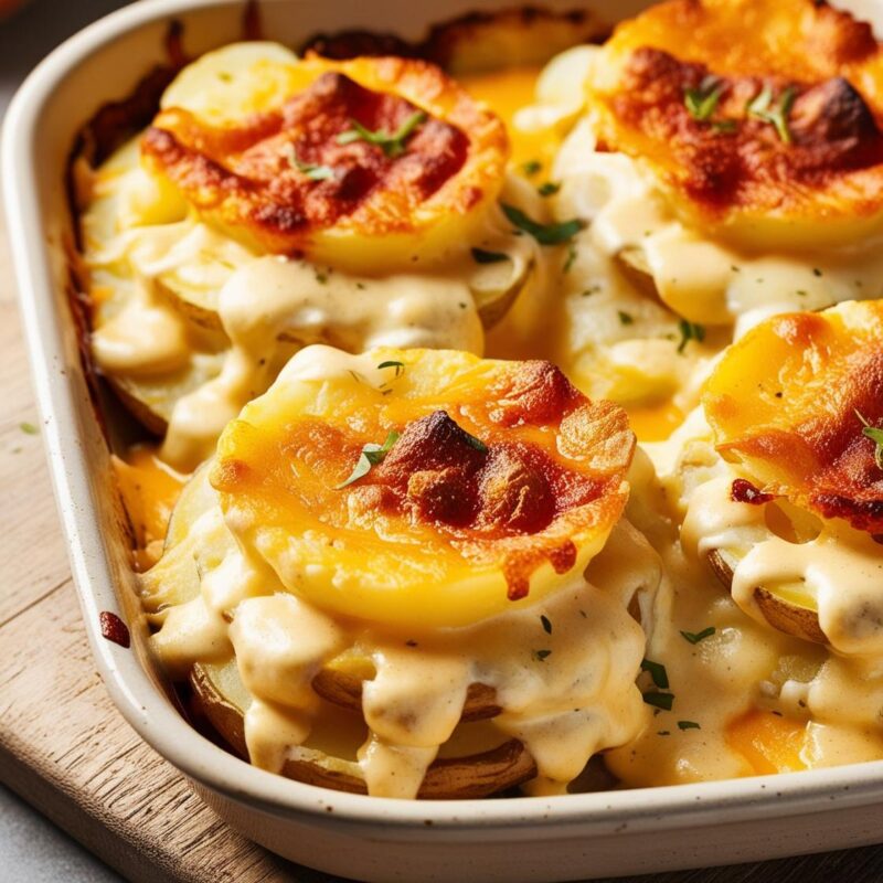 Loaded Scalloped Potatoes: A Comforting Delight