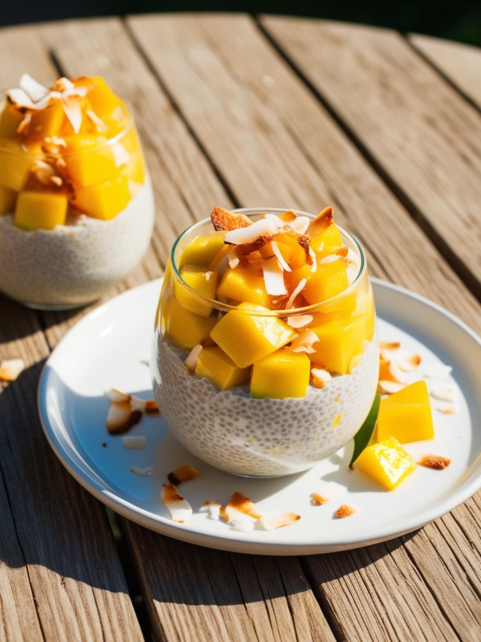 Delicious Tropical Mango Coconut Chia Pudding